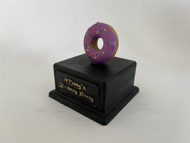 Personalized Donut Trophy, Birthday Party Contest Award Winner, Gag ...