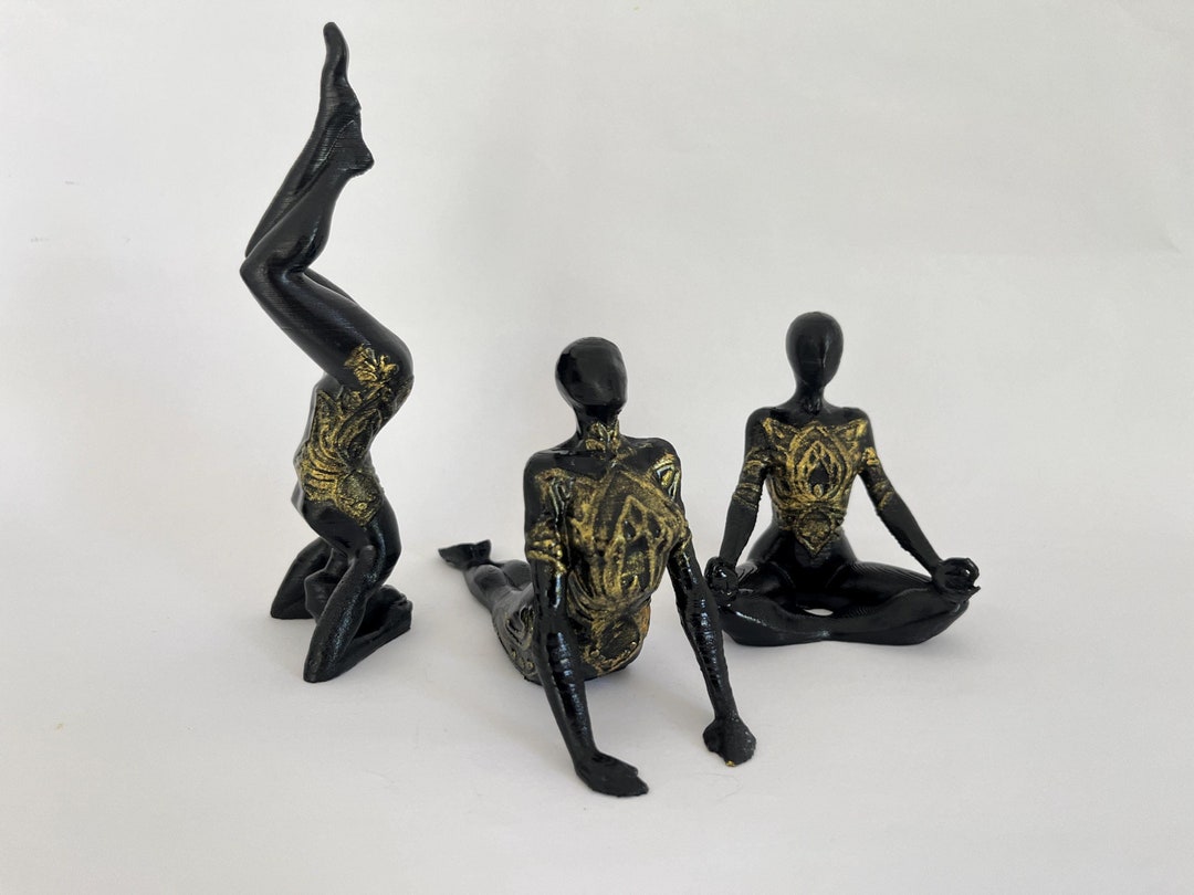 Yoga Figurines, Modern Yoga Sculptures, Meditation Art Decor, Yoga ...