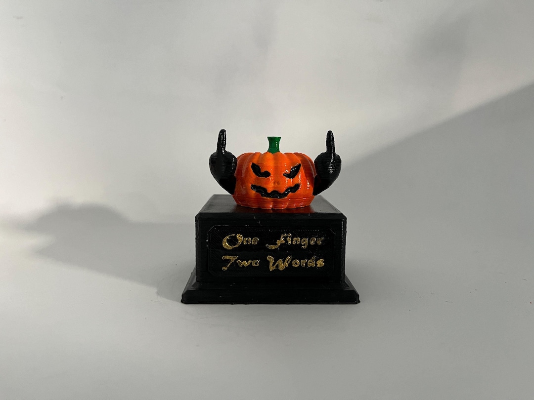 Personalized Middle Finger Halloween Trophy, Costume Contest Party ...