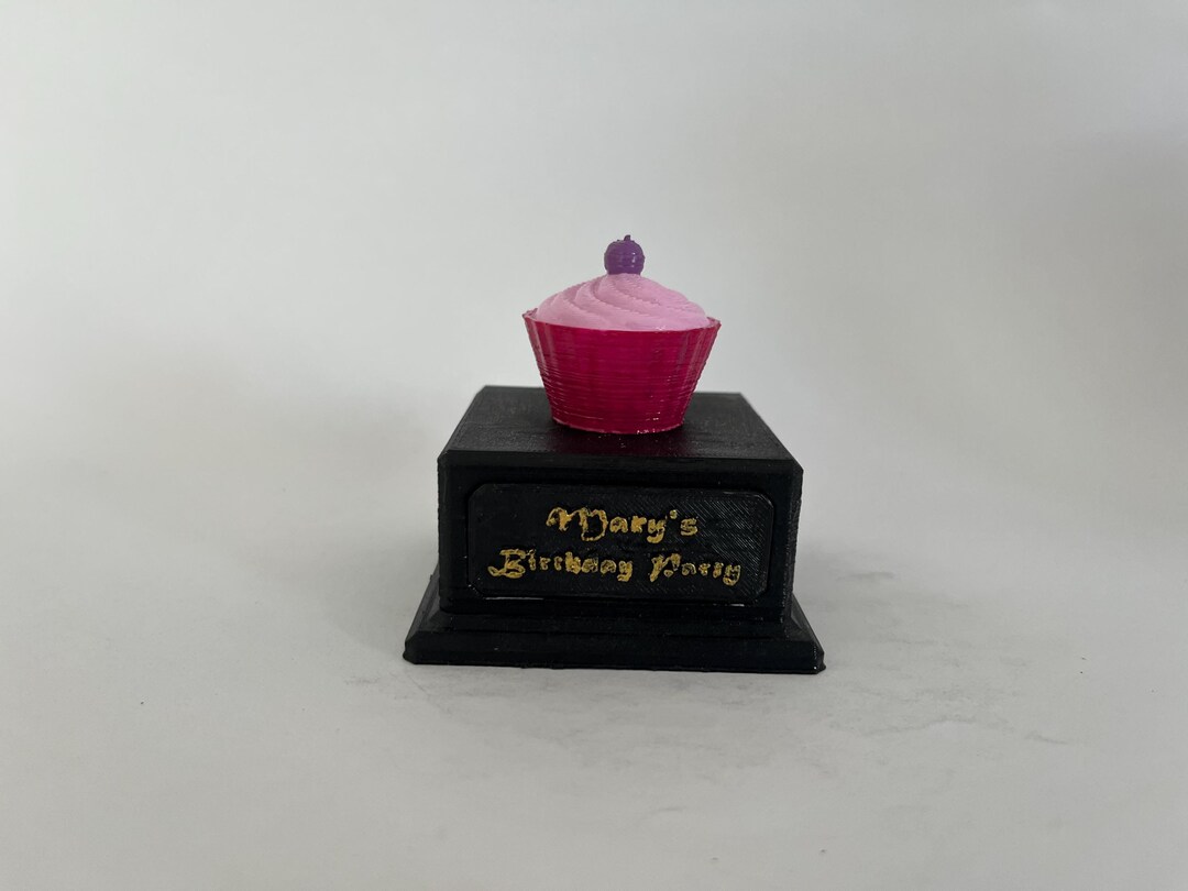 Personalized Cupcake Trophy, Happy Birthday Party Contest Award Winner ...