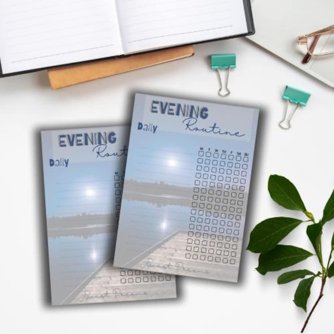 Printable Evening Planner Checklist | Digital Download | Nightly ...