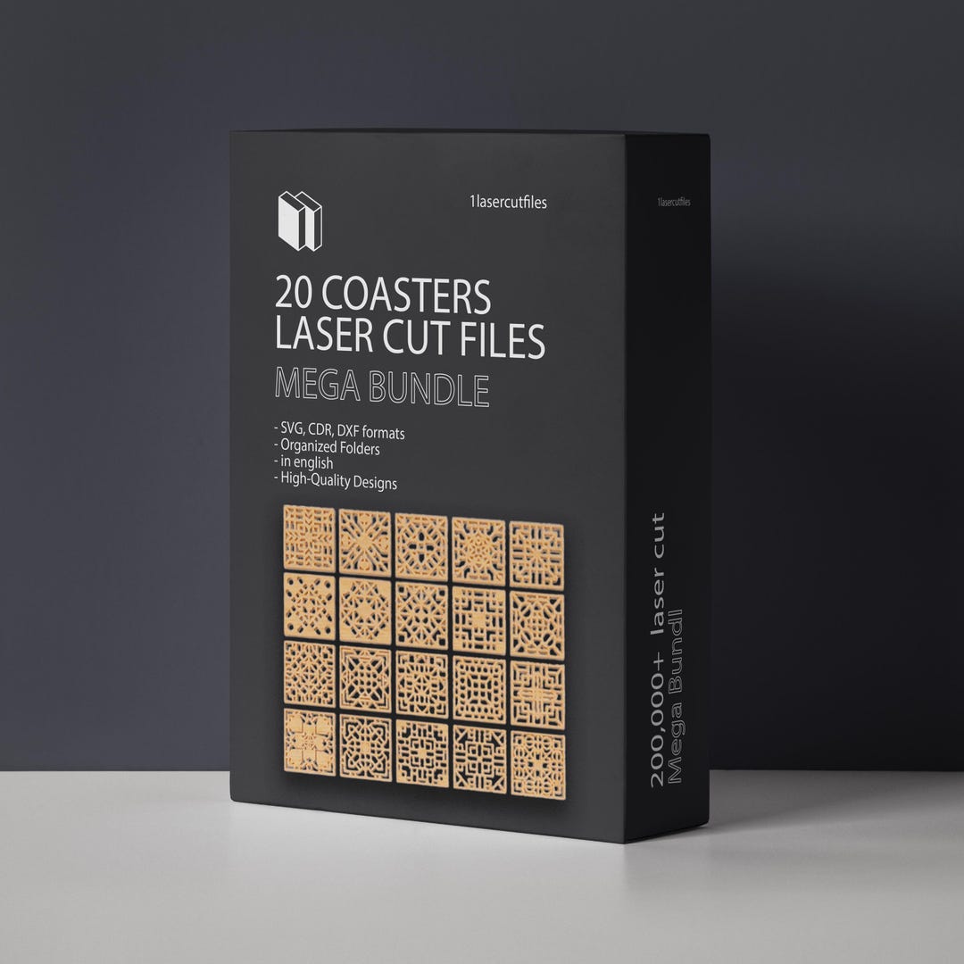 Mega Pack Laser Cut 20 Coasters Tag Svg Label Svg Banner Svg Shapes Svg ...