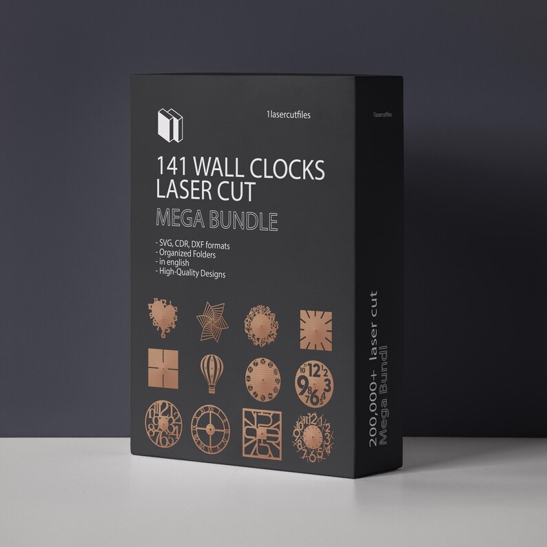 Laser Cut Wall Clock SVG Bundle | 141 Clock Vector Designs | DXF Cdr Ai ...