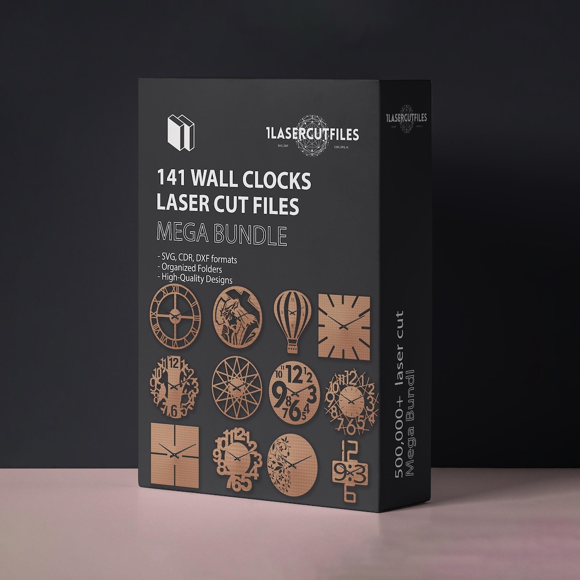 Laser Cut Wall Clock SVG Bundle | 141 Clock Vector Designs | DXF Cdr Ai ...