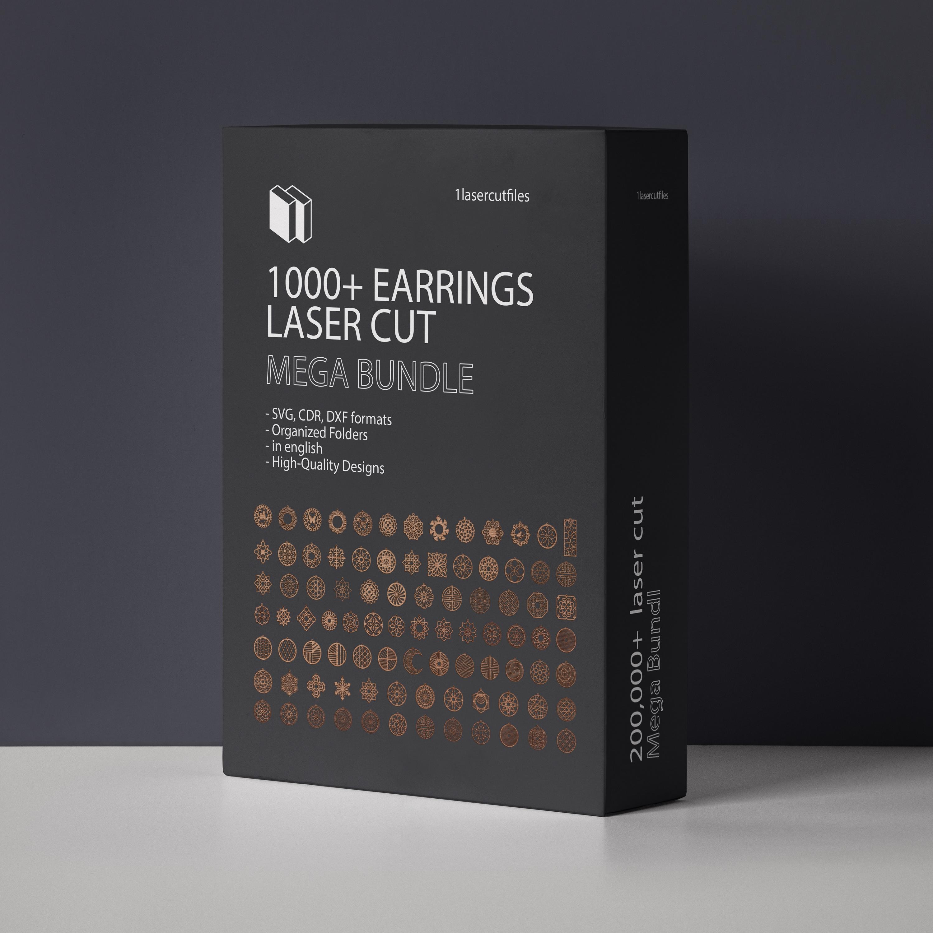 Laser Cut Files 1000+ Earrings Mega Bundle Set DXF SVG 2D Cut Designs ...