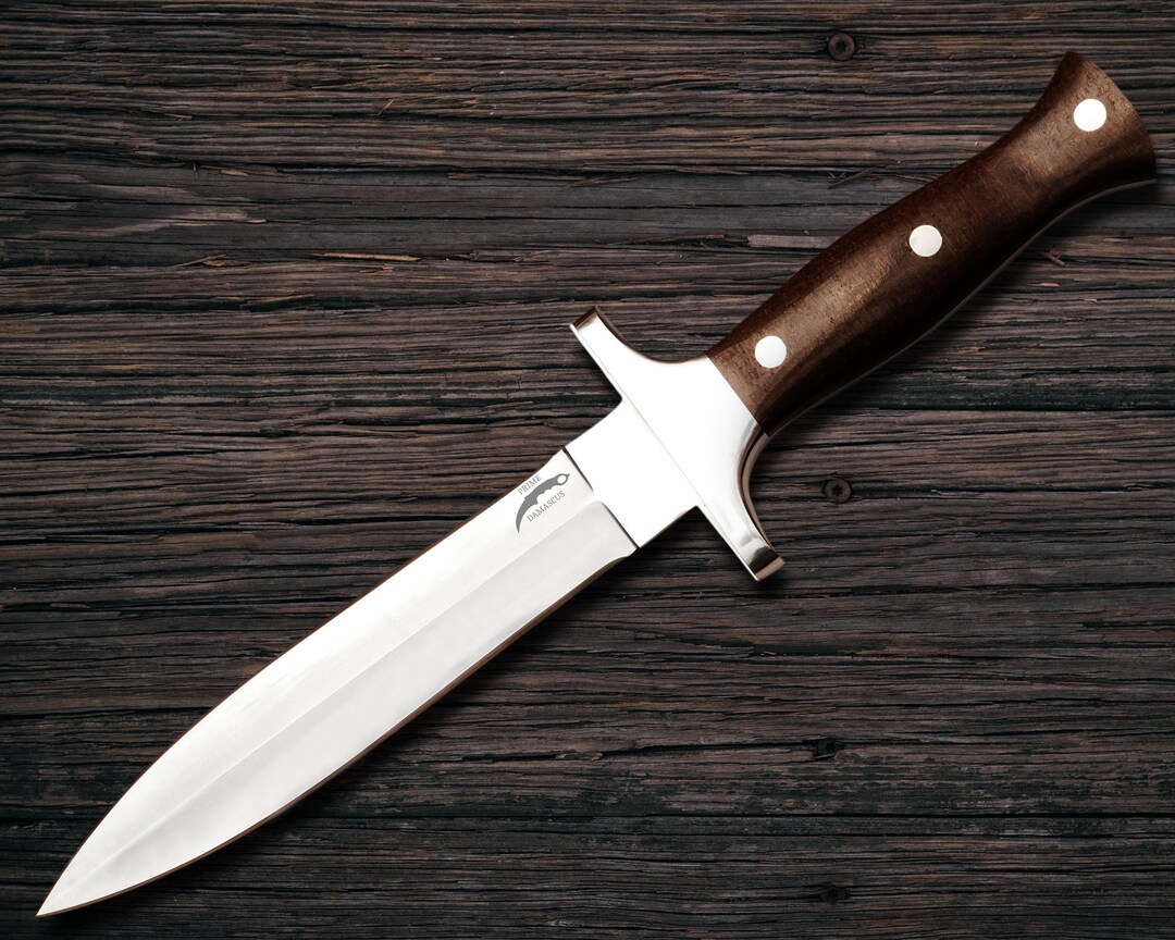 Full Tang Dagger Knife With Leather Sheath- Double Edge Knife for ...