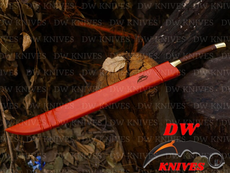 Custom Handmade Machete Viking Long Sword Full Tang Medieval Sword Rose ...