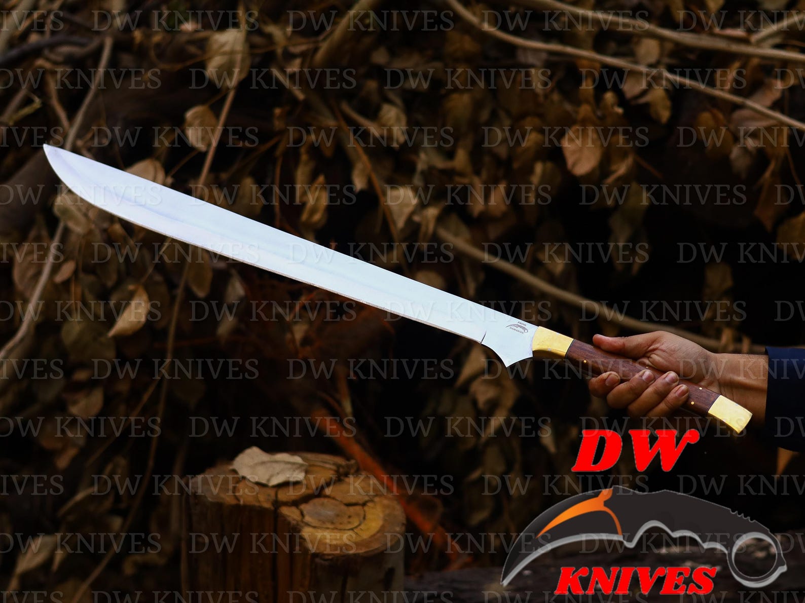 Custom Handmade Machete Viking Long Sword Full Tang Medieval Sword Rose ...