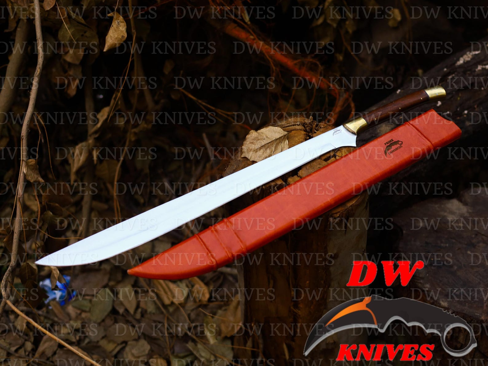 Custom Handmade Machete Viking Long Sword Full Tang Medieval Sword Rose ...