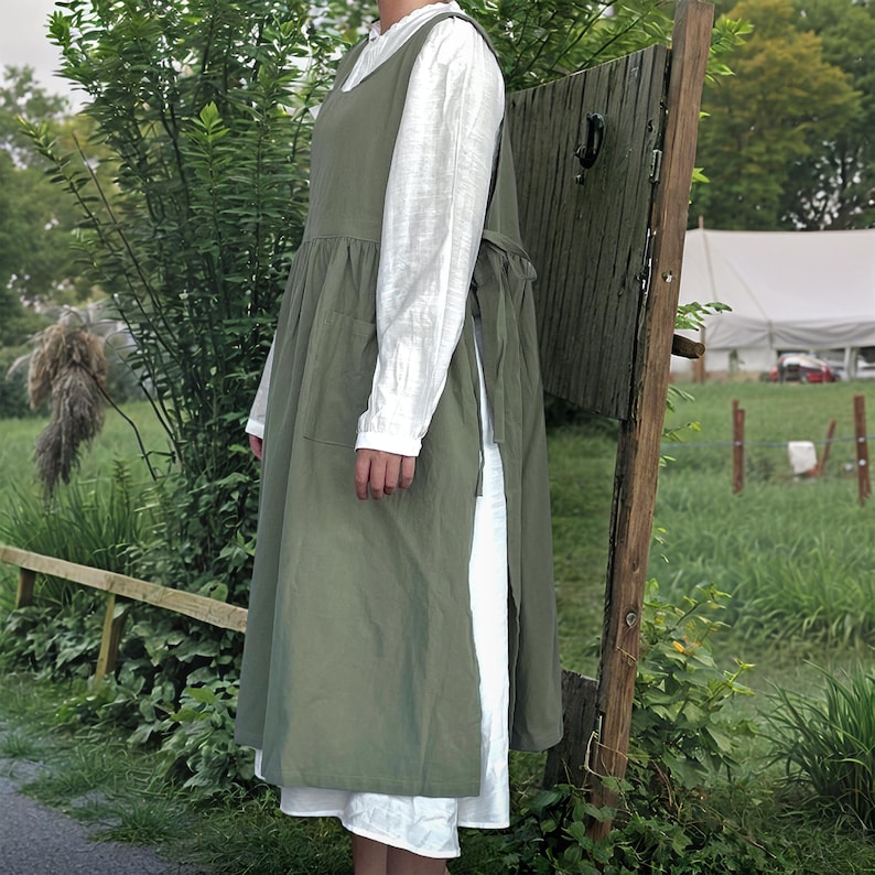 Kitchen Apron With Pockets, Vintage Style Japanese Aprons, Gift for ...