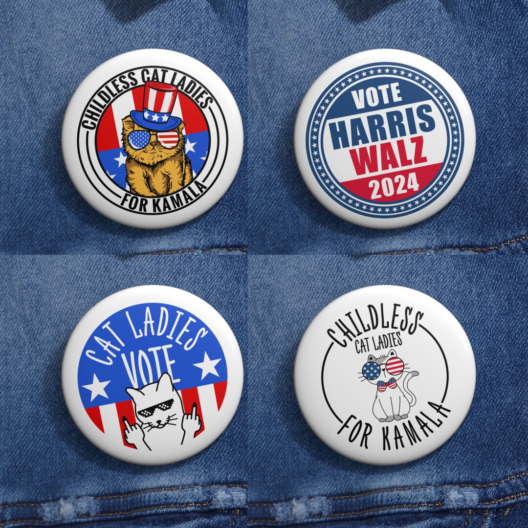 Kamala Harris 2024 Election Pack Political Campaign Pin Buttons Vote ...