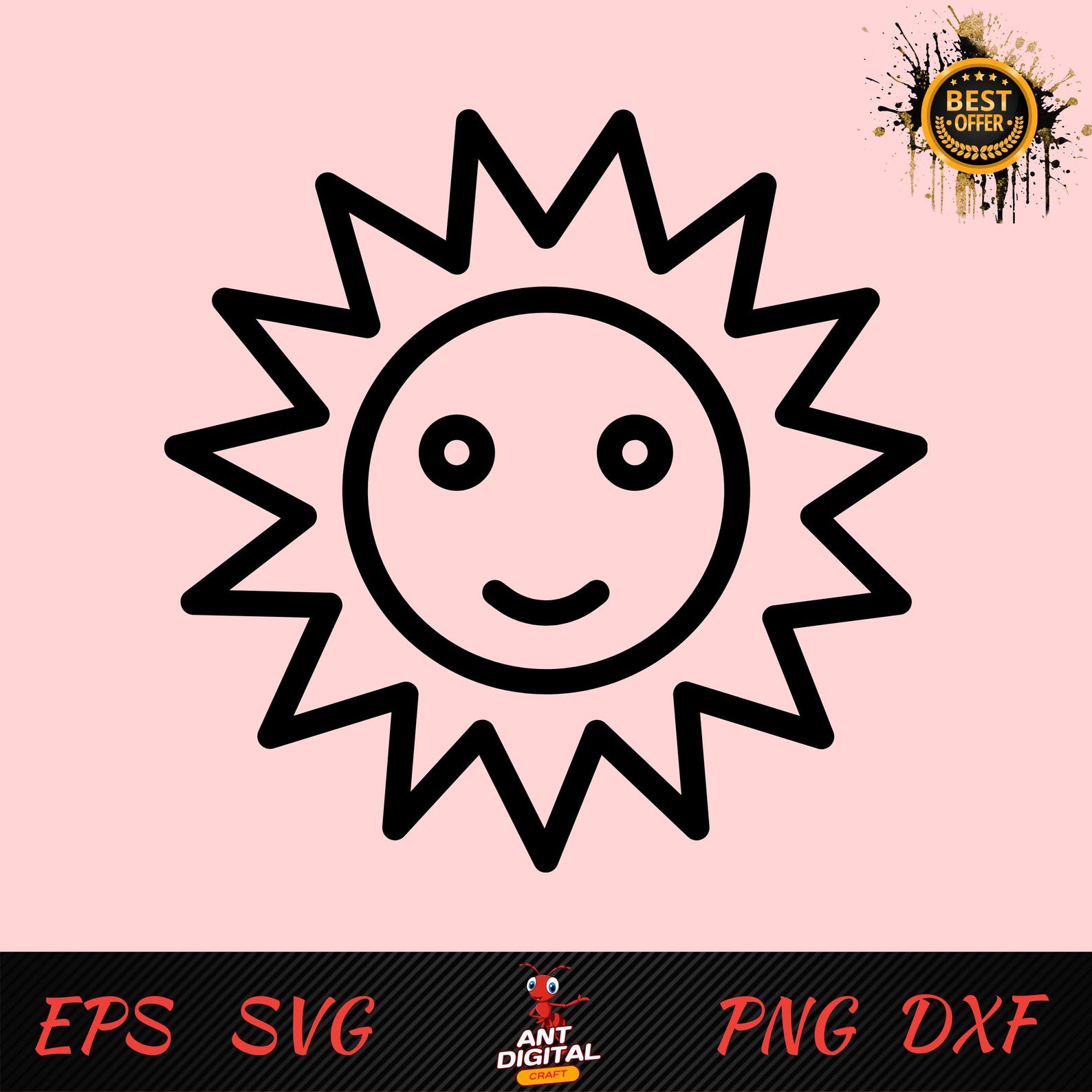 Sun SVG, Sun Cut File, Sun SVG Files for Cricut, Sun Clipart for ...