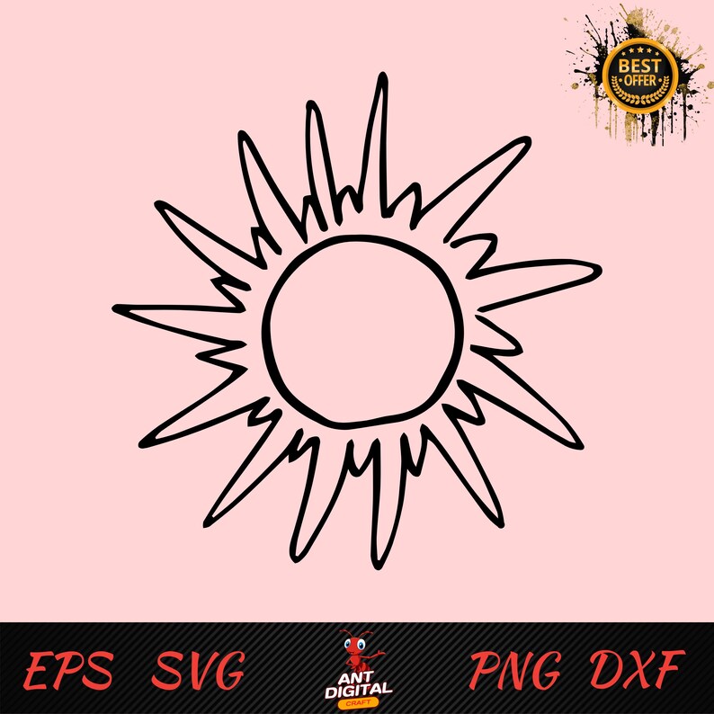 Sun SVG, Sun Cut File, Sun SVG Files for Cricut, Sun Clipart for ...