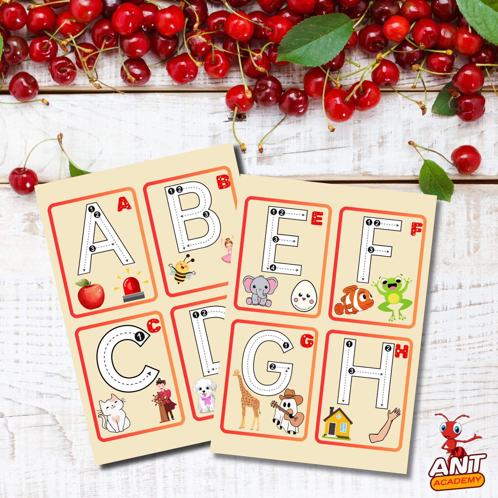 Tracing Alphabet Cards Fun and Educational Printable for Kids Learn ...