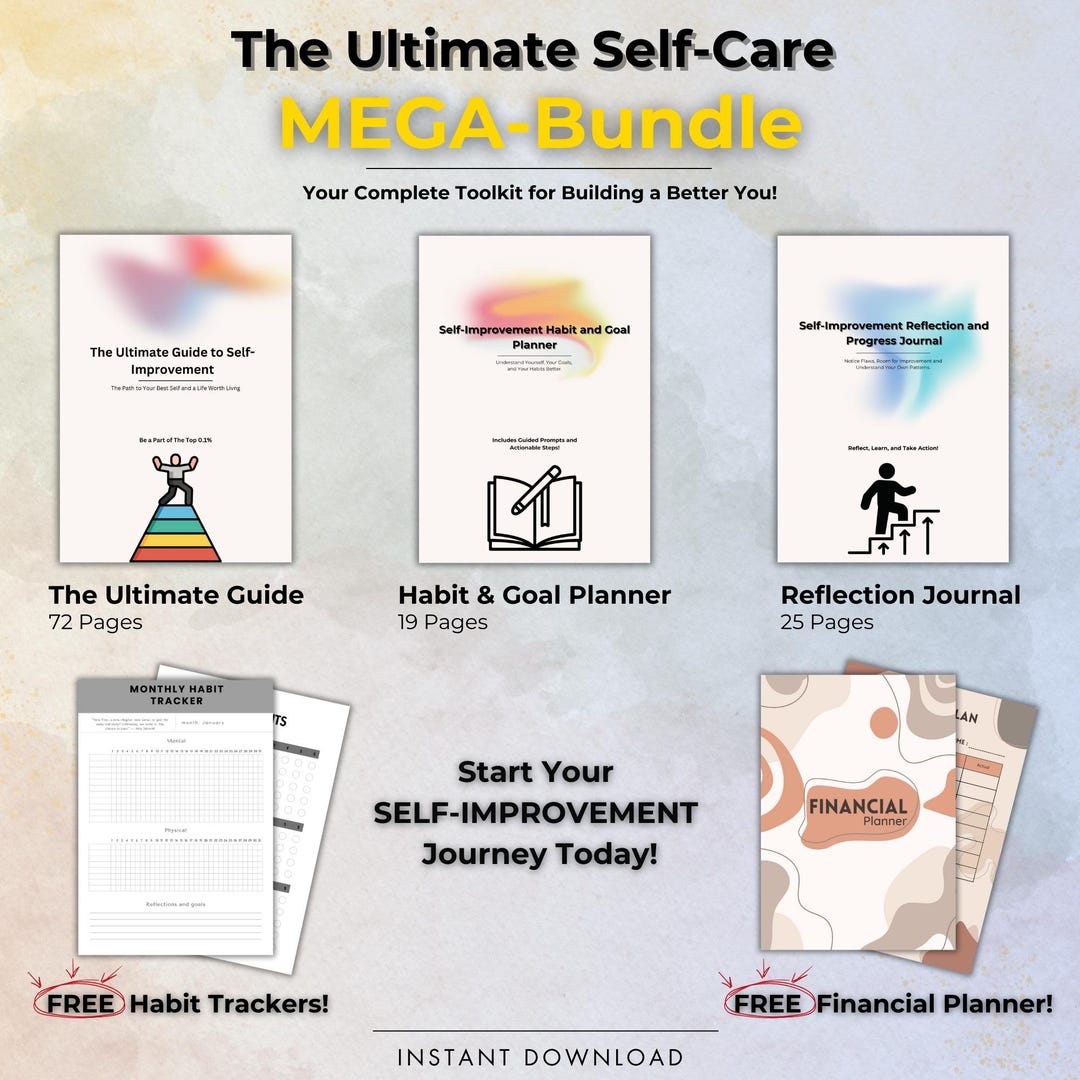 The Ultimate Self-care Toolkit: Self-improvement Guide, Reflection ...