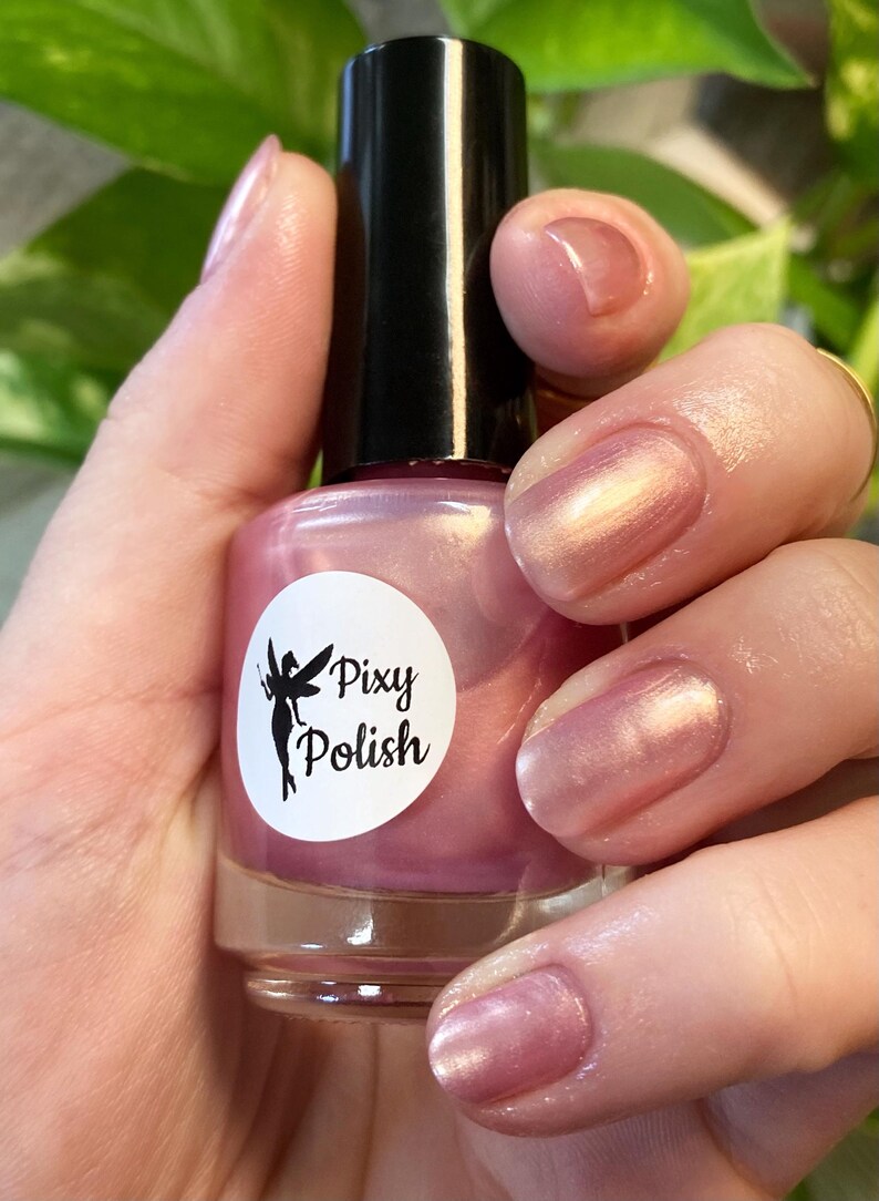 GOLDEN ROSE Soft Pink Gold Color Shift Shimmer Nail Polish 10-free Non ...