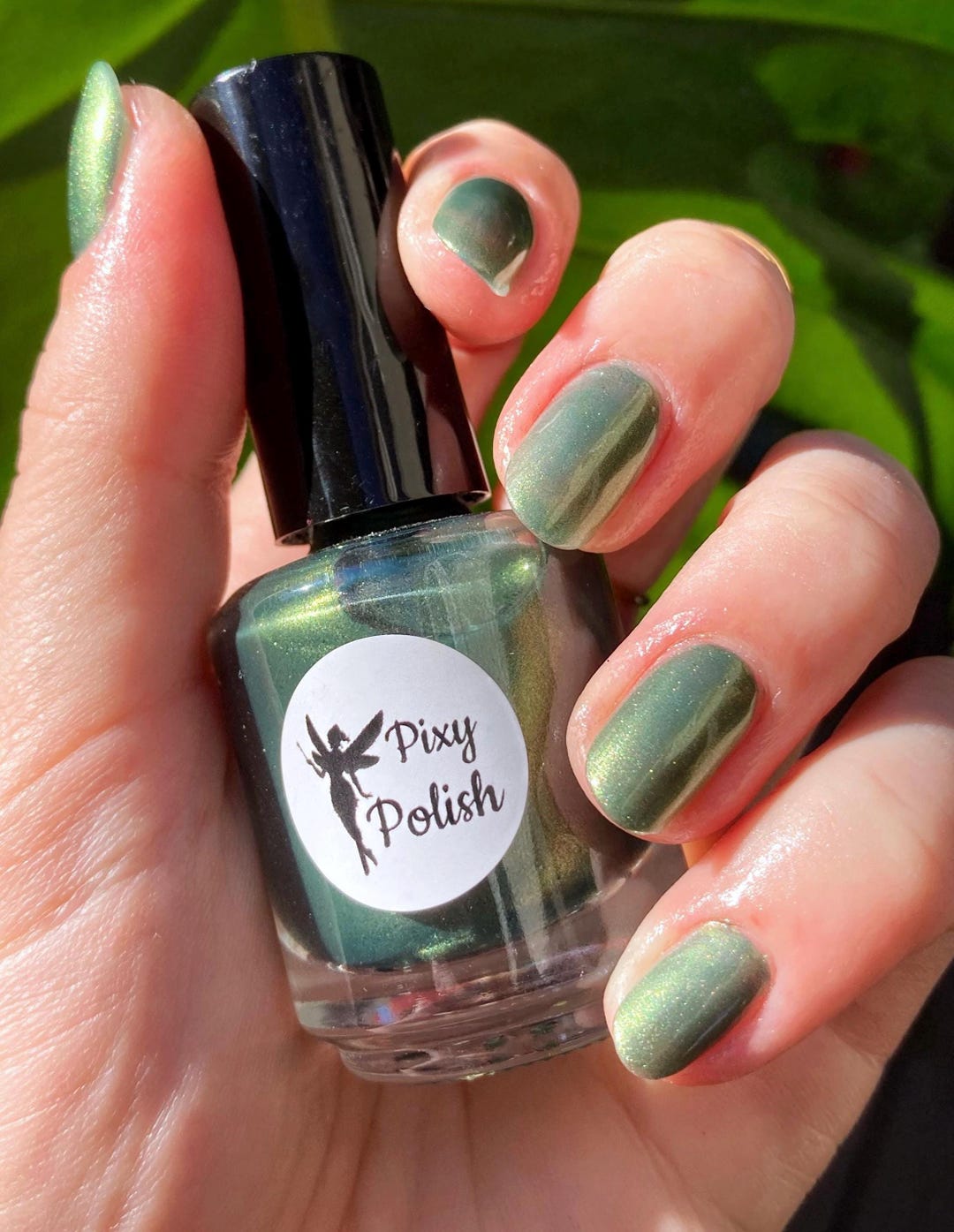 PLANT LADY Green Gold Yellow Color Shift Shimmer Nail Polish 10-free ...