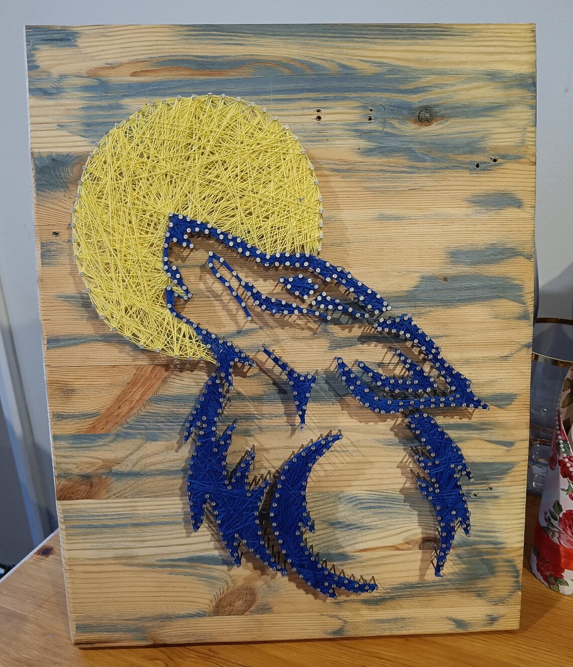 Handmade Wolf String Art Wolf Wall Decor Recycled Materials Unique Home ...