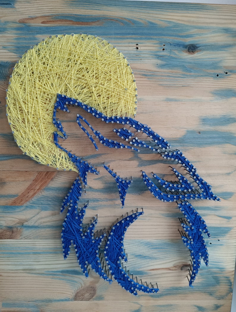 Handmade Wolf String Art Wolf Wall Decor Recycled Materials Unique Home ...