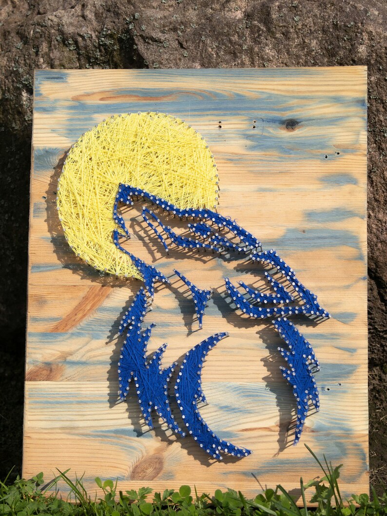 Handmade Wolf String Art Wolf Wall Decor Recycled Materials Unique Home Decor Office, Cafe Decor ...