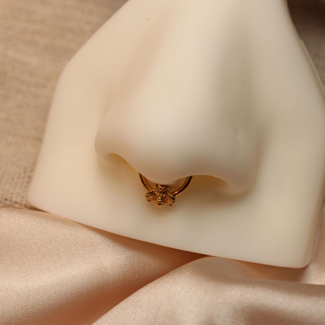 Nasal Septum Ring With Cute Little Bee on the Front Septum Ring 16G ...