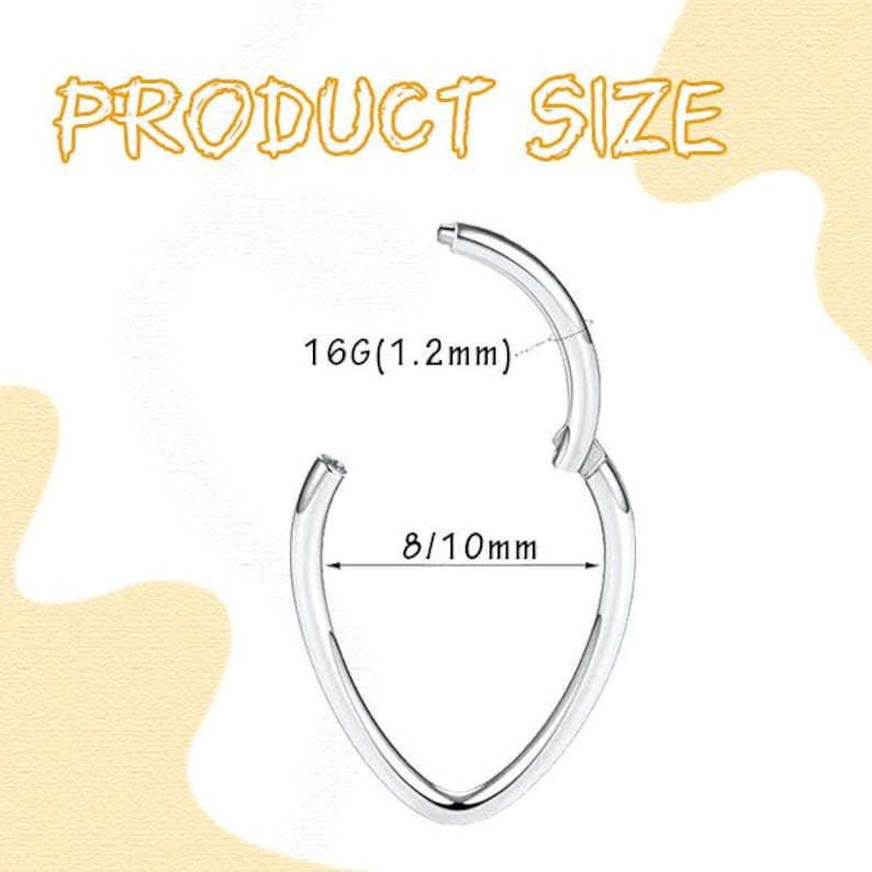 Oval Teardrop Nose Ring, Nasal Septum Ring, Septum Piercing Ring, Body ...