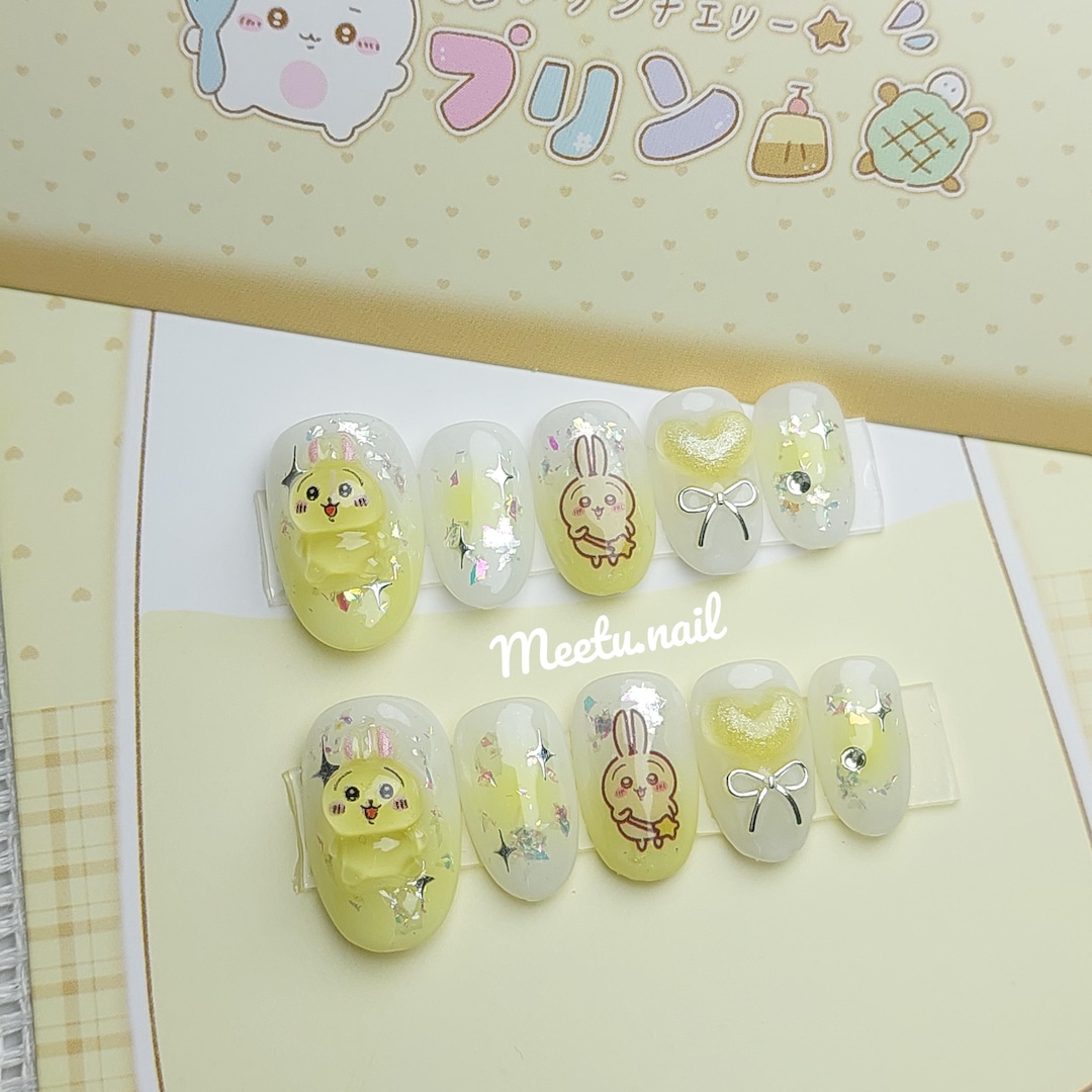 Usagi Chiikawa Press on Nails: Japanese Anime Gel Nails - Etsy