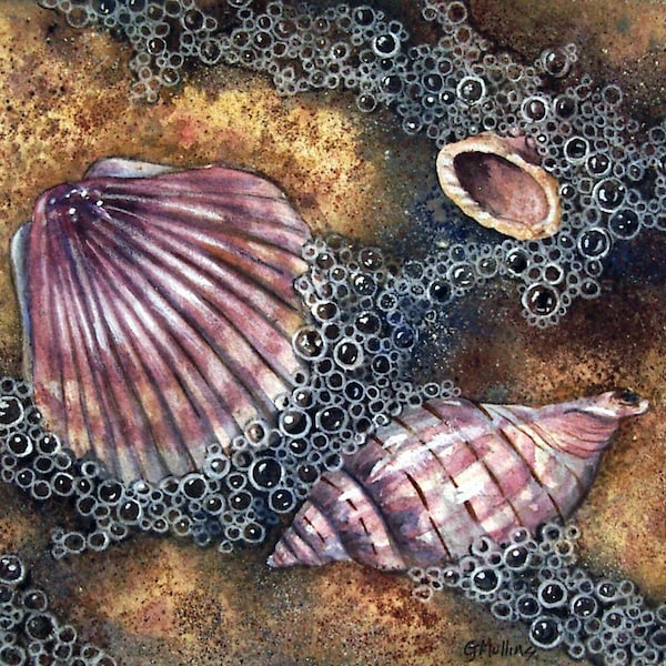 Beach Shell Painting - Etsy