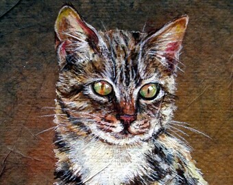 Cat Mixed Media - Etsy