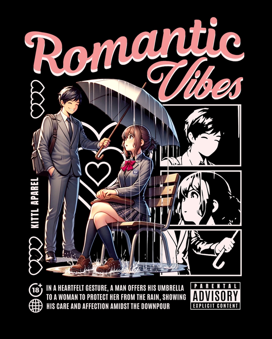 Love Anime Print Out Design for Poster Romance Wall Art - Etsy