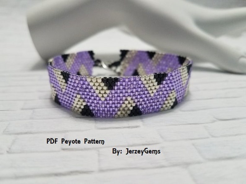 Geometric Peyote Bracelet Pattern Odd Count Peyote Stitch - Etsy
