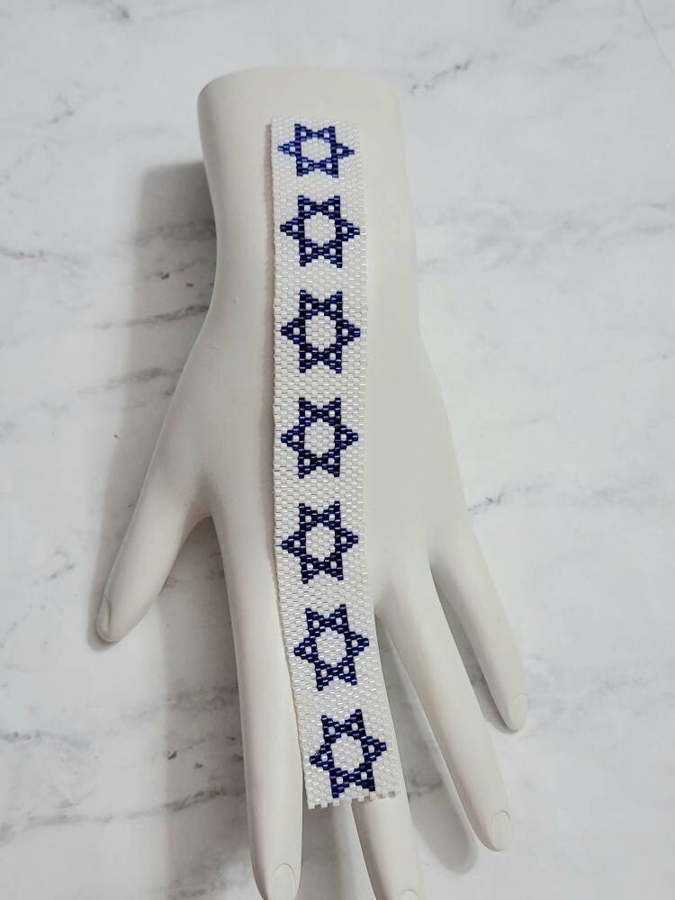 Star of David Peyote Bracelet Pattern - Start Holiday Gifts by Beading ...