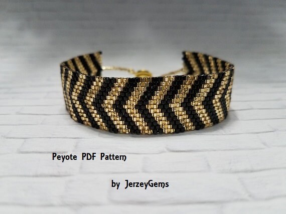 Chevron Pattern, PDF Bead Tutorial, Geometric Pattern, Odd Count ...