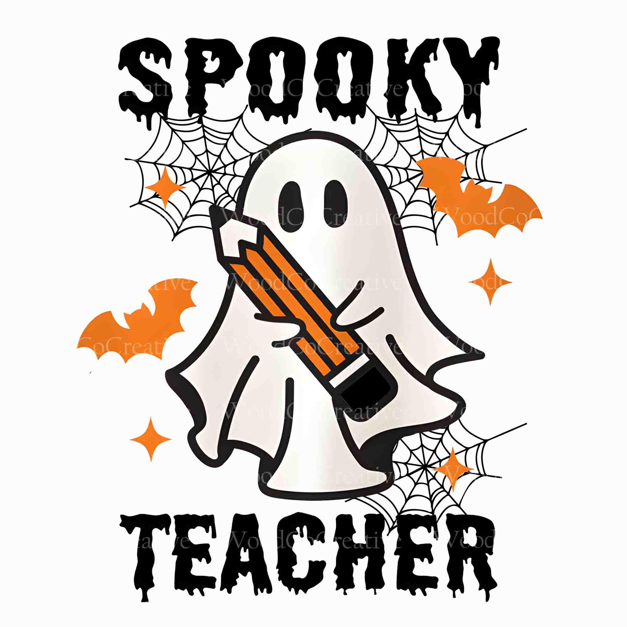 Spooky Teacher PNG, Halloween Png, Cute Ghost Png, Spooky Vibes Png ...