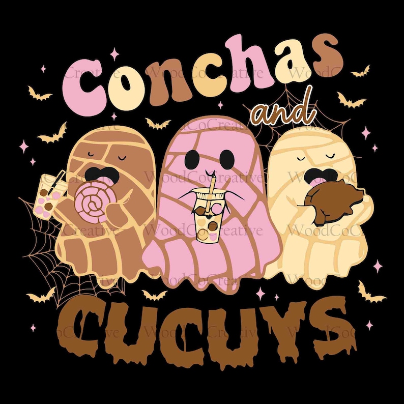 Conchas and Cucuys Png, Mexican Ghost Png, Spooky Conchas Png, Pantasmas Png, Cute Ghost Png ...