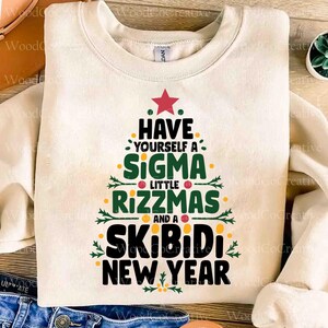Have Yourself A Sigma Little Rizzmas Svg Png, Skibidi Rizzmas Svg, Rizz ...