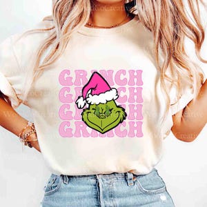 Pink Christmas PNG, Grinchmas Png, Pink Grinchmas Png, Grinc Face Png ...