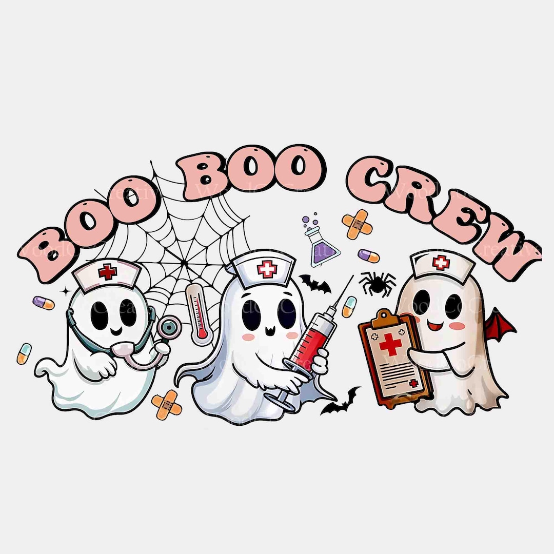 Boo Boo Crew PNG, Halloween Nurse Png, Halloween Png, Nurse Halloween ...
