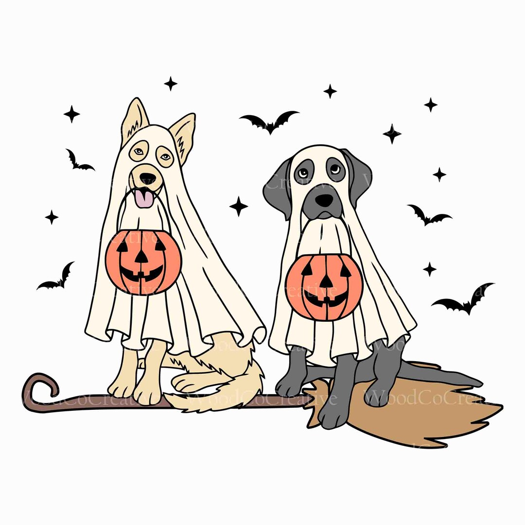 Retro Ghost Dog PNG, Spooky Season Png, Halloween Ghost Dog Png ...