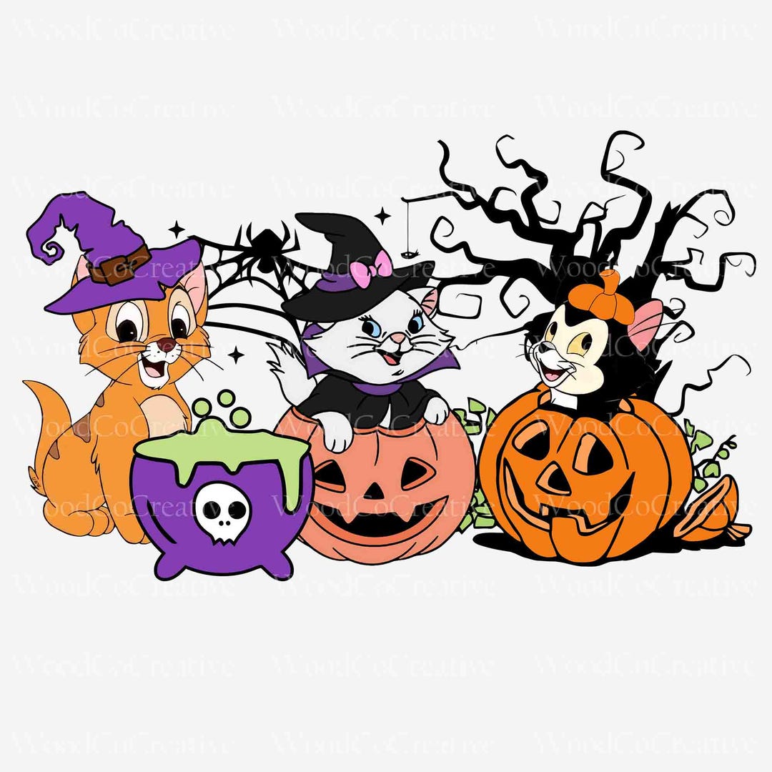 Halloween Cute Cats PNG, Halloween Png, Spooky Season Png, Trick or ...