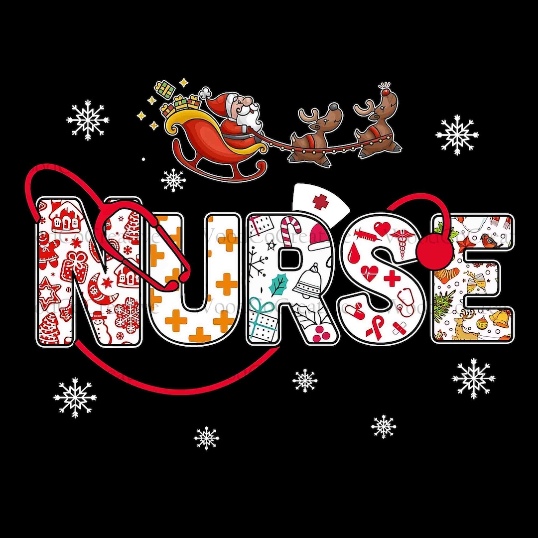 Nurse Christmas PNG, Christmas Nurse Png, Holiday Nurse Png, Christmas ...