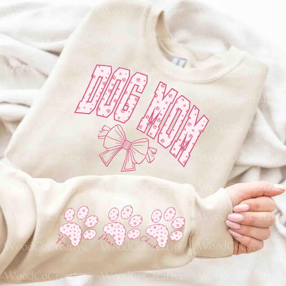 Custom Dog Mom Coquette Bow PNG, Dog Paw Png, Mother's Day Png, Gift ...