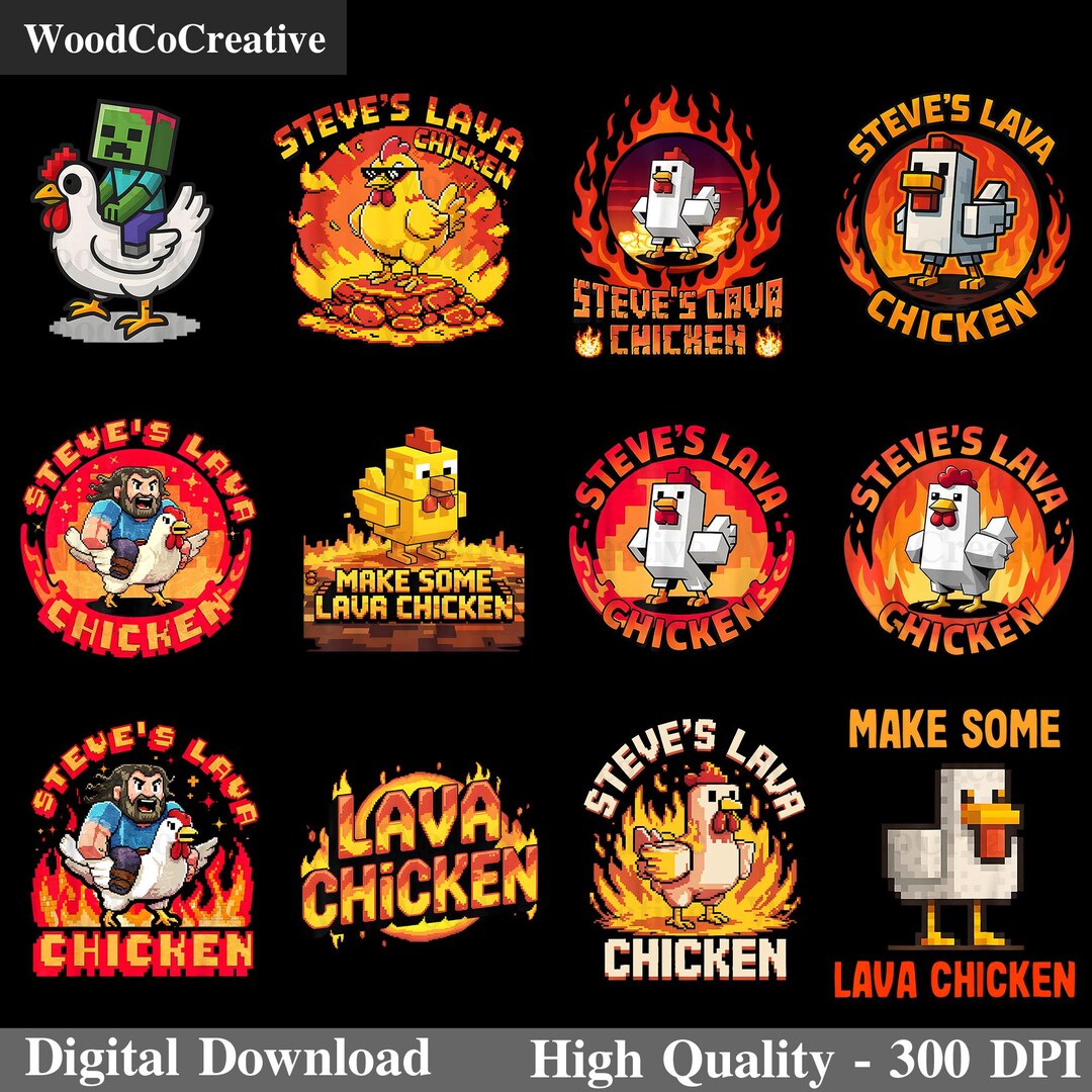 Chicken Game Character PNG Bundle, Gamer Chicken Png, Game Character ...