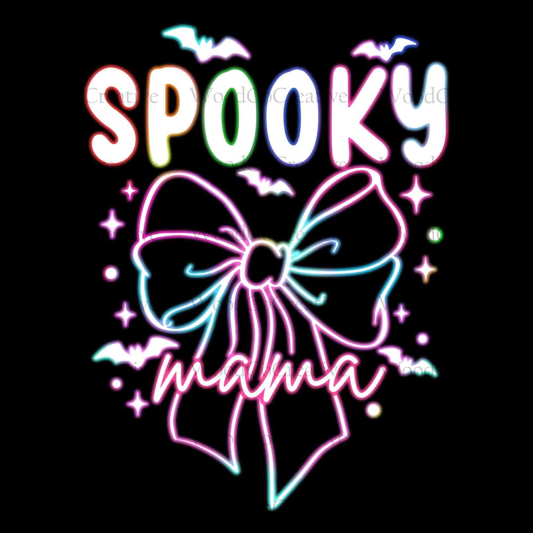 Spooky Mama Neon PNG, Halloween Png, Spooky Season Png, Halloween Mama ...