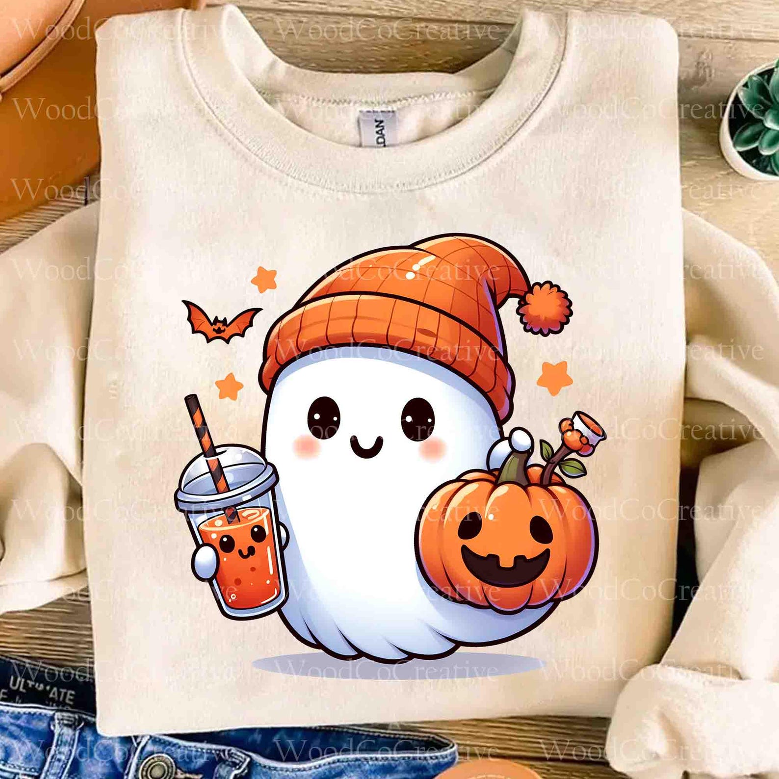 Cute Ghost PNG, Halloween Png, Coffee Png, Bougie Png, Bougie Ghost Png ...