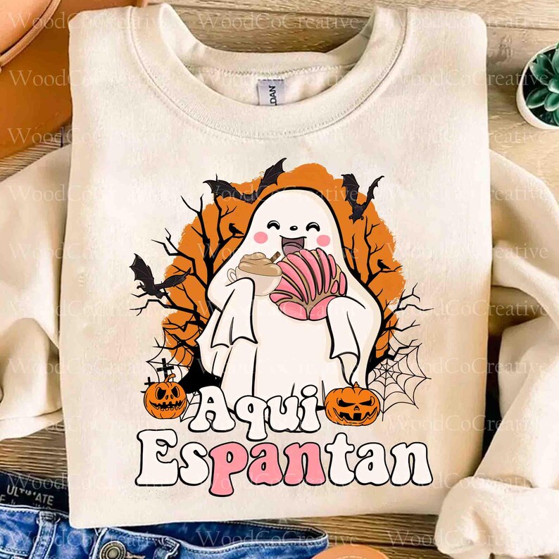 Aqui Espantan PNG, Ghost Png, Halloween Png, Spanish Halloween Png ...