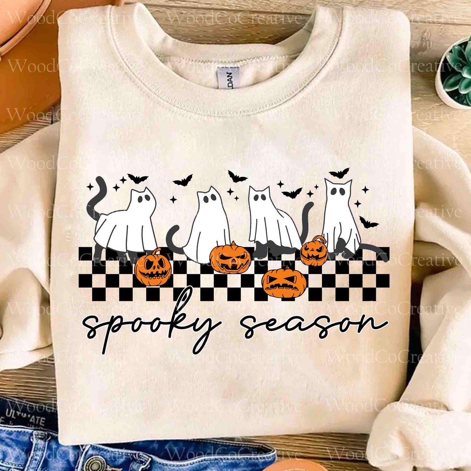 Retro Ghost Cat PNG, Spooky Season Png, Halloween Ghost Cat Png ...