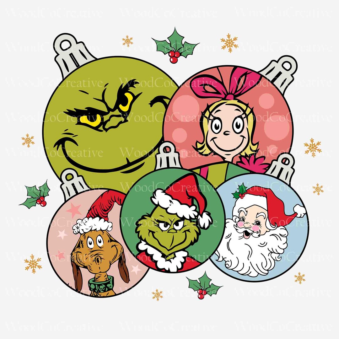Grinchmas PNG, Christmas Characters Png, Santa Claus Png, Xmas Holiday ...