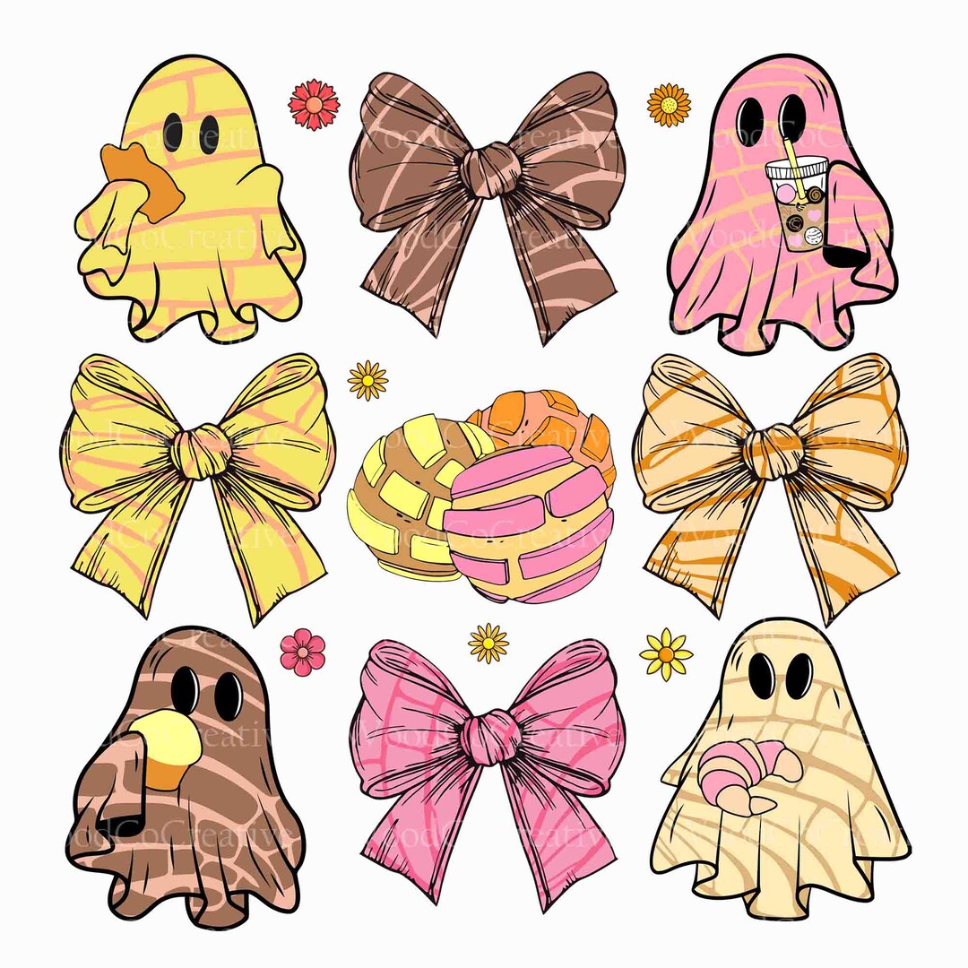 Halloween Coquette Mexican Ghost PNG, Conchas and Cucuys Png, Spooky ...