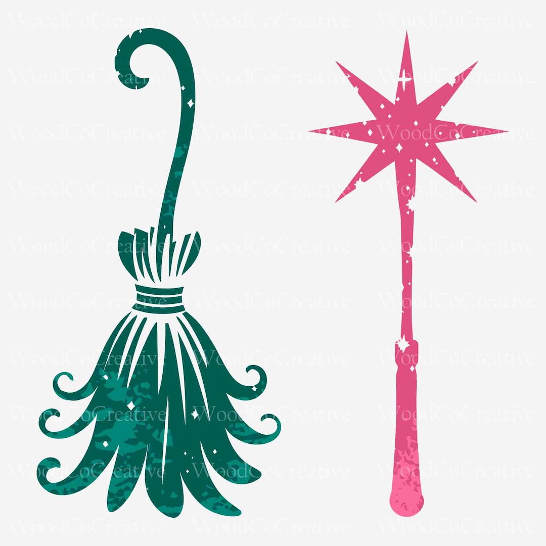 Magic Wand SVG, Witch Broom PNG, Halloween SVG Cut File, Witchcraft ...